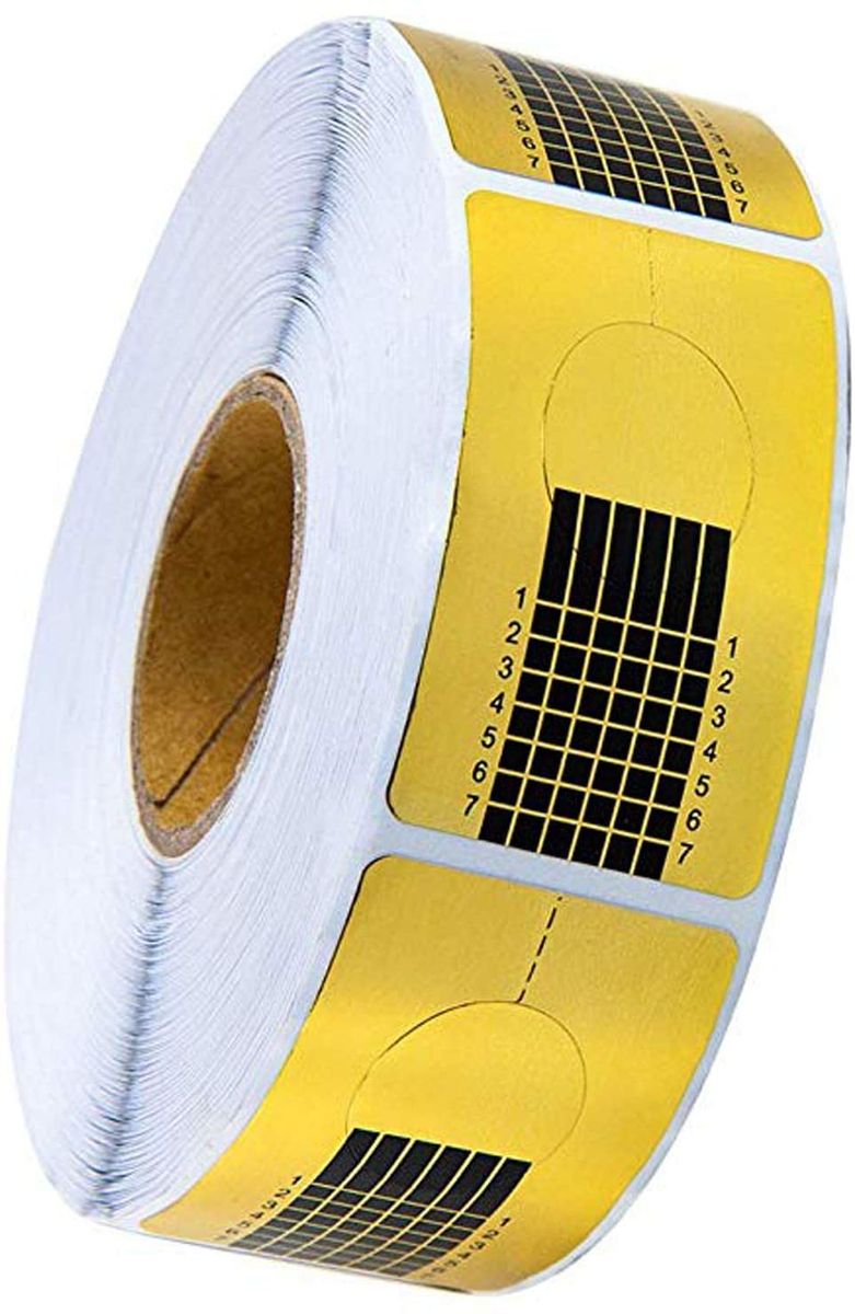 Nail Art Forms Sticker 1 Roll of 500 Pieces Golden Square-Shape | Shop ...