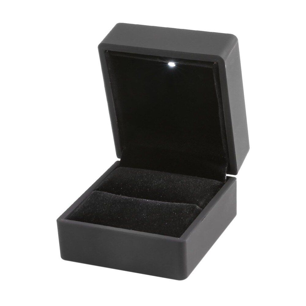 Synergy360 LED Jewelry Ring Gift Box Case - Black | Shop Today. Get it ...