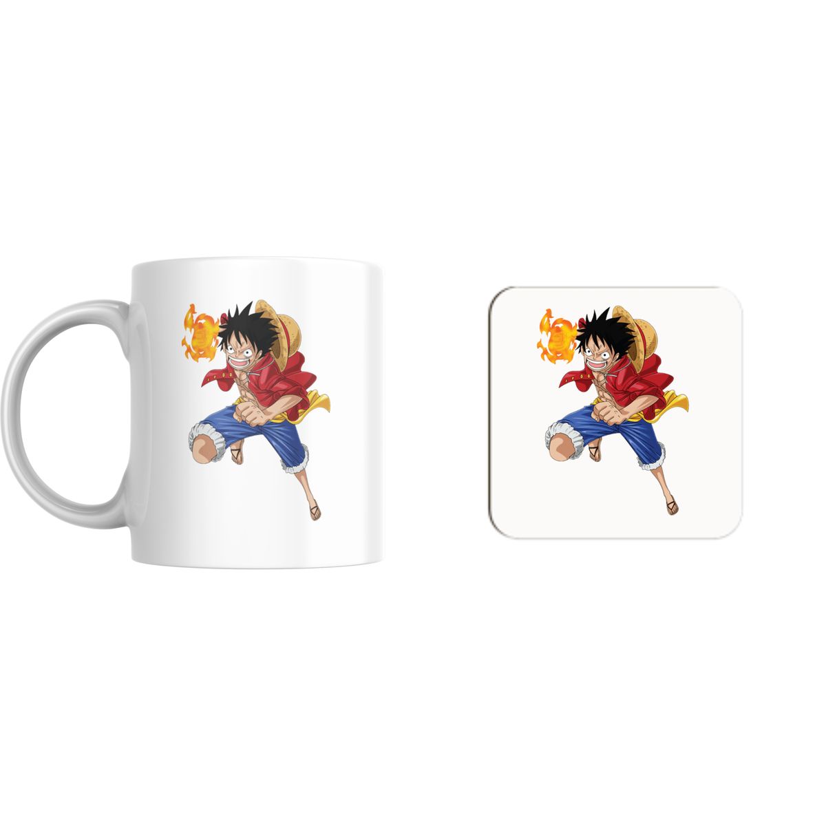 One Piece Fire Luffy Mug and Coaster | Shop Today. Get it Tomorrow ...