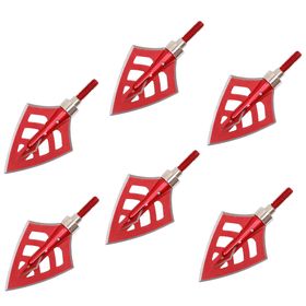 Red Devil Exsanguinator 4-Bladed Broadhead Arrow Heads For Hunting x 6 ...