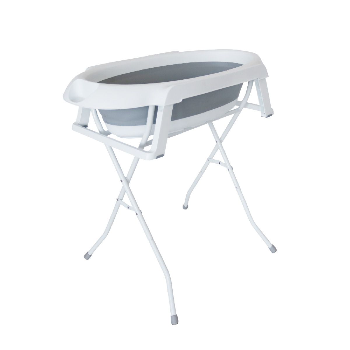 Adjustable Height Baby Bath Tub with Folding Stand - Grey | Shop Today ...
