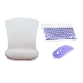 LD Ergonomic White Mouse Pad and Wireless Keyboard and Mouse Combo ...