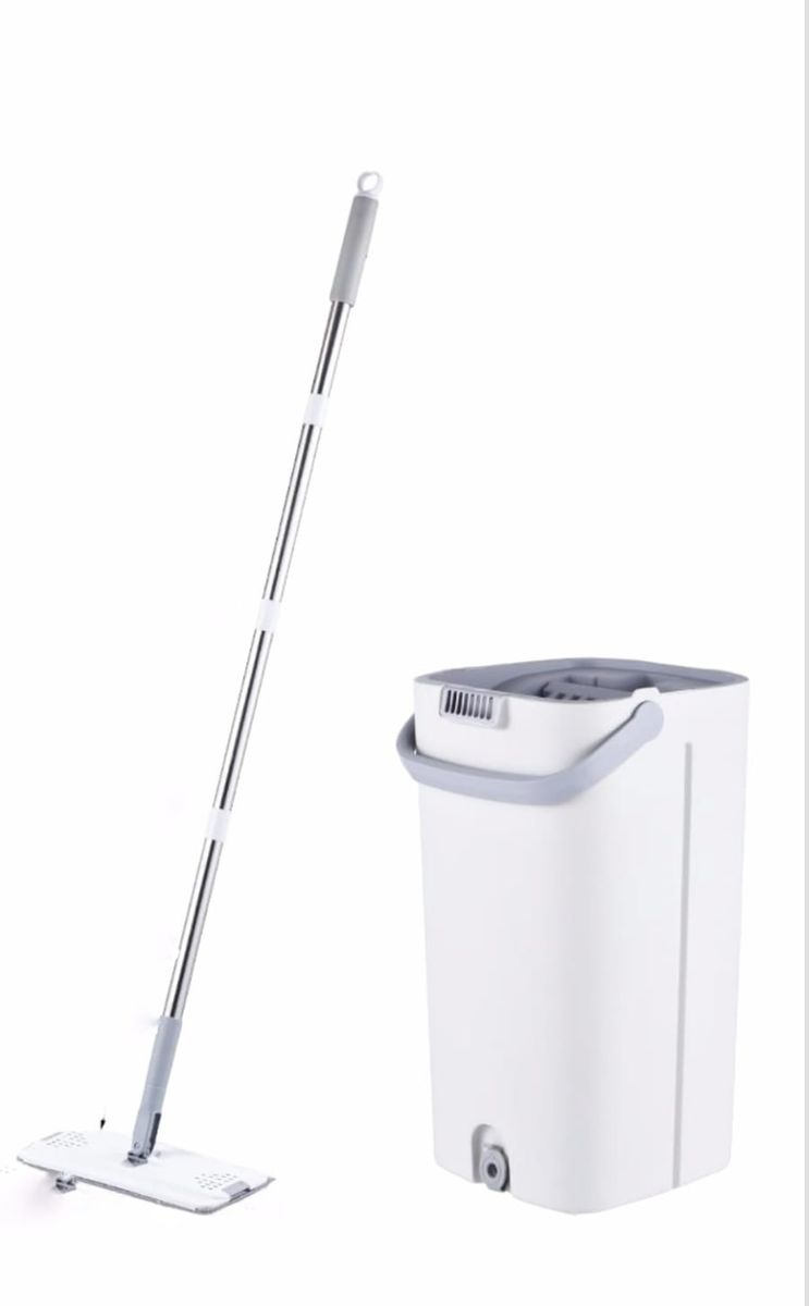 Cleaning Flat Mop and Bucket Set Self Wash & Dry Mop With 2 Pads | Shop ...