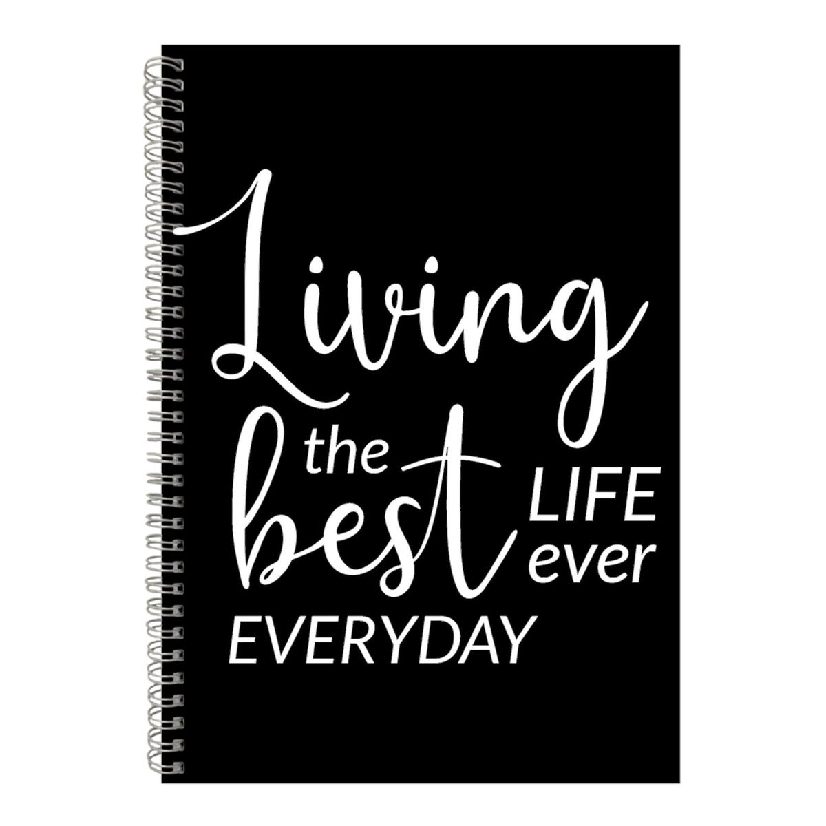 Best life A4 Notebook Spiral Lined Motivational Sayings Graphic Notepad ...