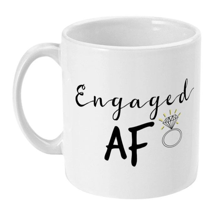 Engaged AF Birthday Christmas Girlfriend For Her Gift Mug | Shop Today ...