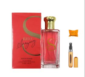 Red Amazing Fragrance & Mini Perfume Spray Bottle & Compressed Towel ...