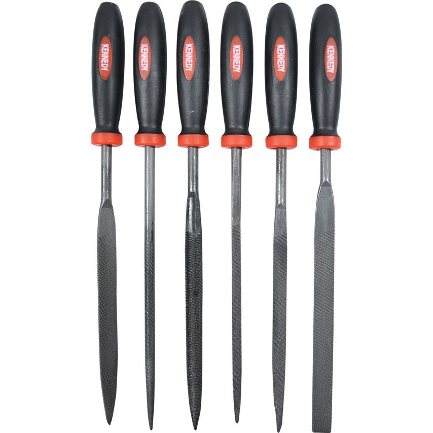 Kennedy.140mm (5.1/2" ) 6 Piece Second Cut Assorted Needle File Set ...