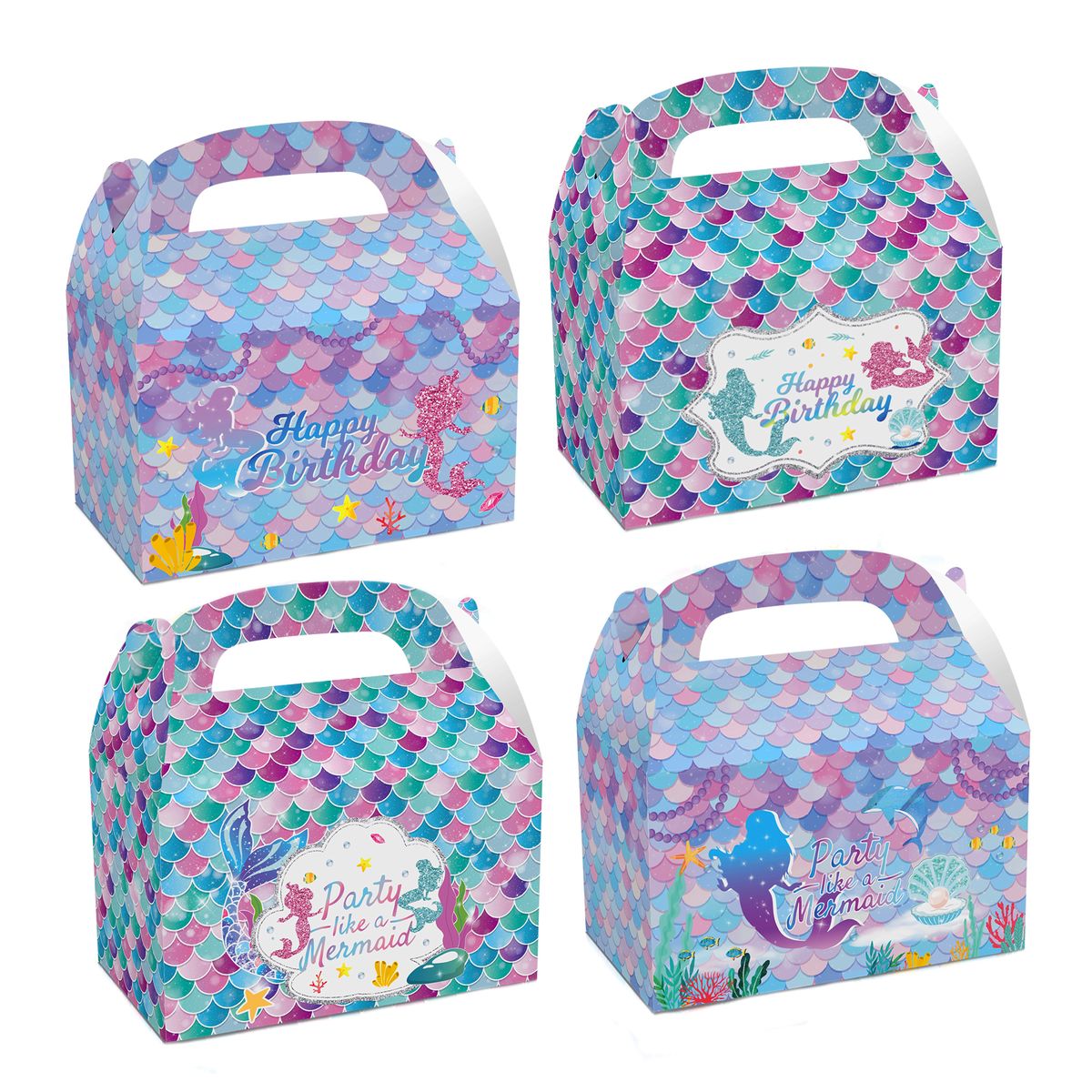 Party Favor Boxes - Party like a Mermaid Theme - 12 Boxes | Shop Today. Get it Tomorrow ...