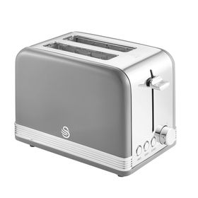 Swan 2 Slice Grey Retro Toaster | Shop Today. Get it Tomorrow ...