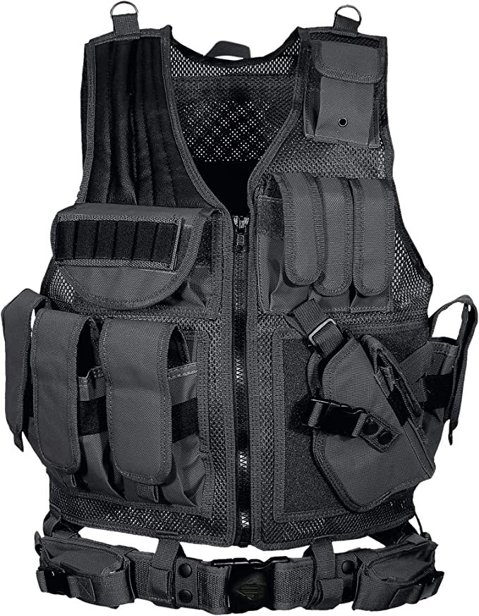 Law Enforcement Tactical Vest with Zip - Adjustable Size | Shop Today ...