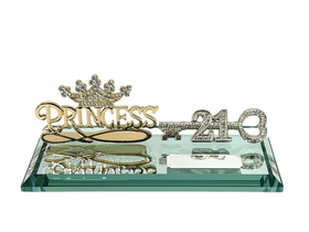 21st Key Princess with Diamante on Mirrorbase - Gold | Shop Today. Get ...