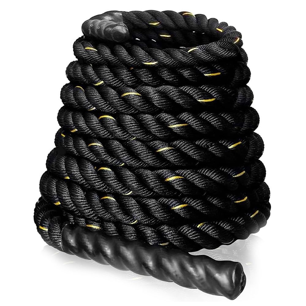 Heavy Duty Nylon Battle Rope with Professional Polyester Grip - 50mm x ...