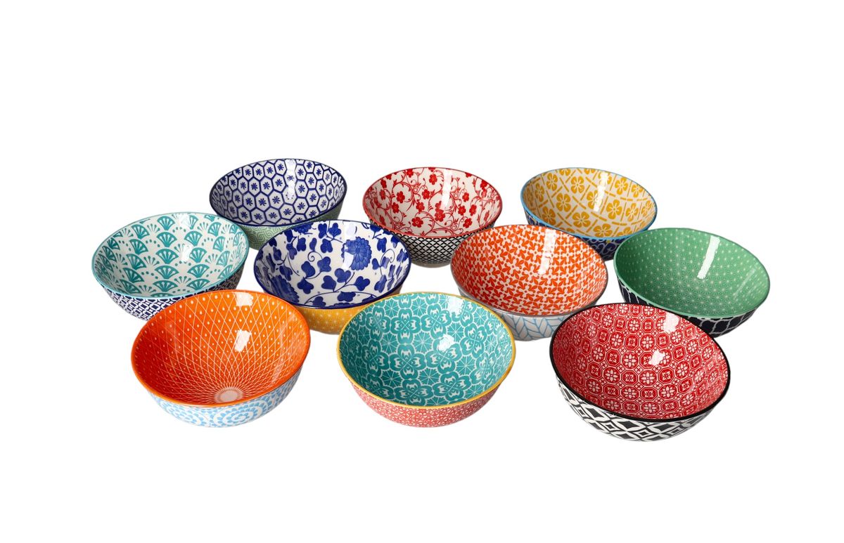 Danny home Bohemian Design Porcelain Rice Bowl | Shop Today. Get it ...