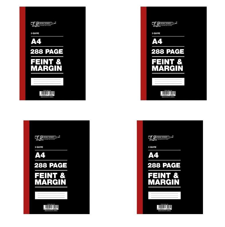 4 pcs 3 Quire - 288 Pages A4 Counter Book Feint & Margin | Shop Today. Get it Tomorrow ...