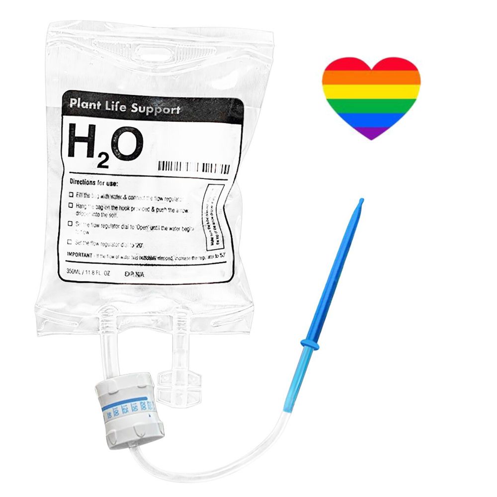 Garden 7 Day H2O Self Watering Drip Irrigation Bag with Heart Sticker ...