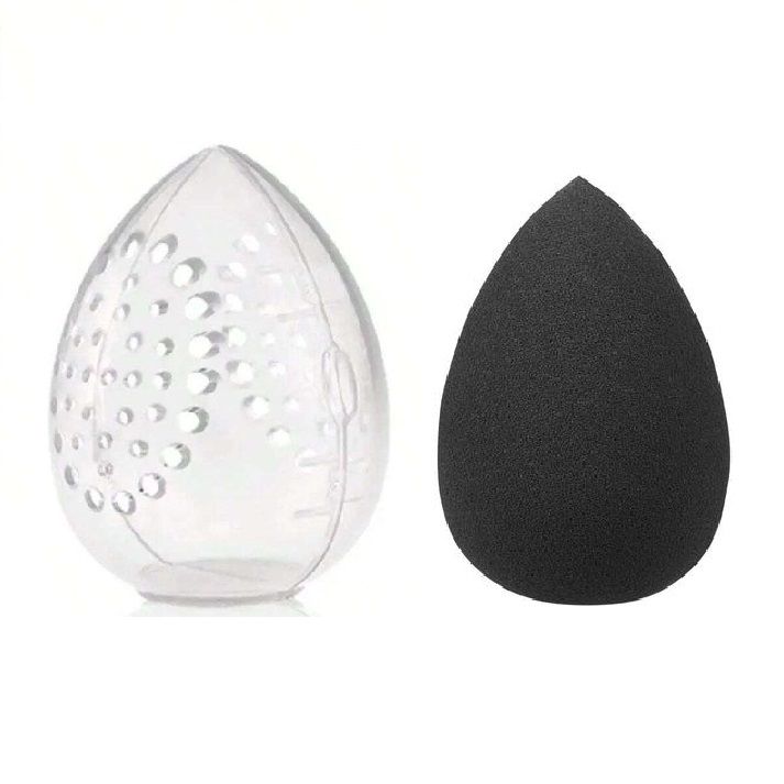 Egg Shaped Makeup Blender Sponge and Ventilated Holder Case Set | Shop ...