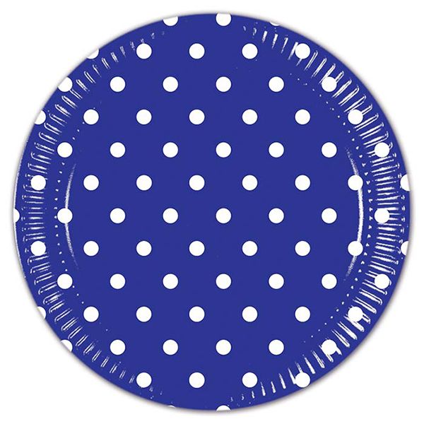 Blue Royal Dots Paper Plate Large 23cm | Shop Today. Get it Tomorrow ...