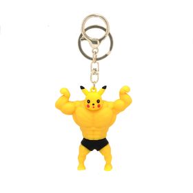 Japanese Anime Buff Muscle Figurine Keychain - Pokemon Collectible ...