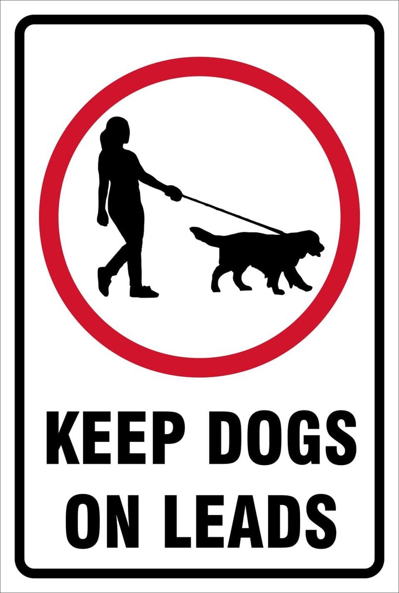 Keep Dogs On Leads Sign 290x290 On ABS | Shop Today. Get it Tomorrow ...
