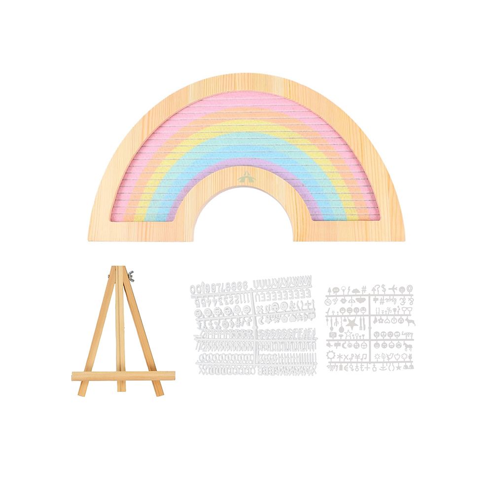 Rainbow Letter Board Felt Letter Board with Numbers and Characters ...