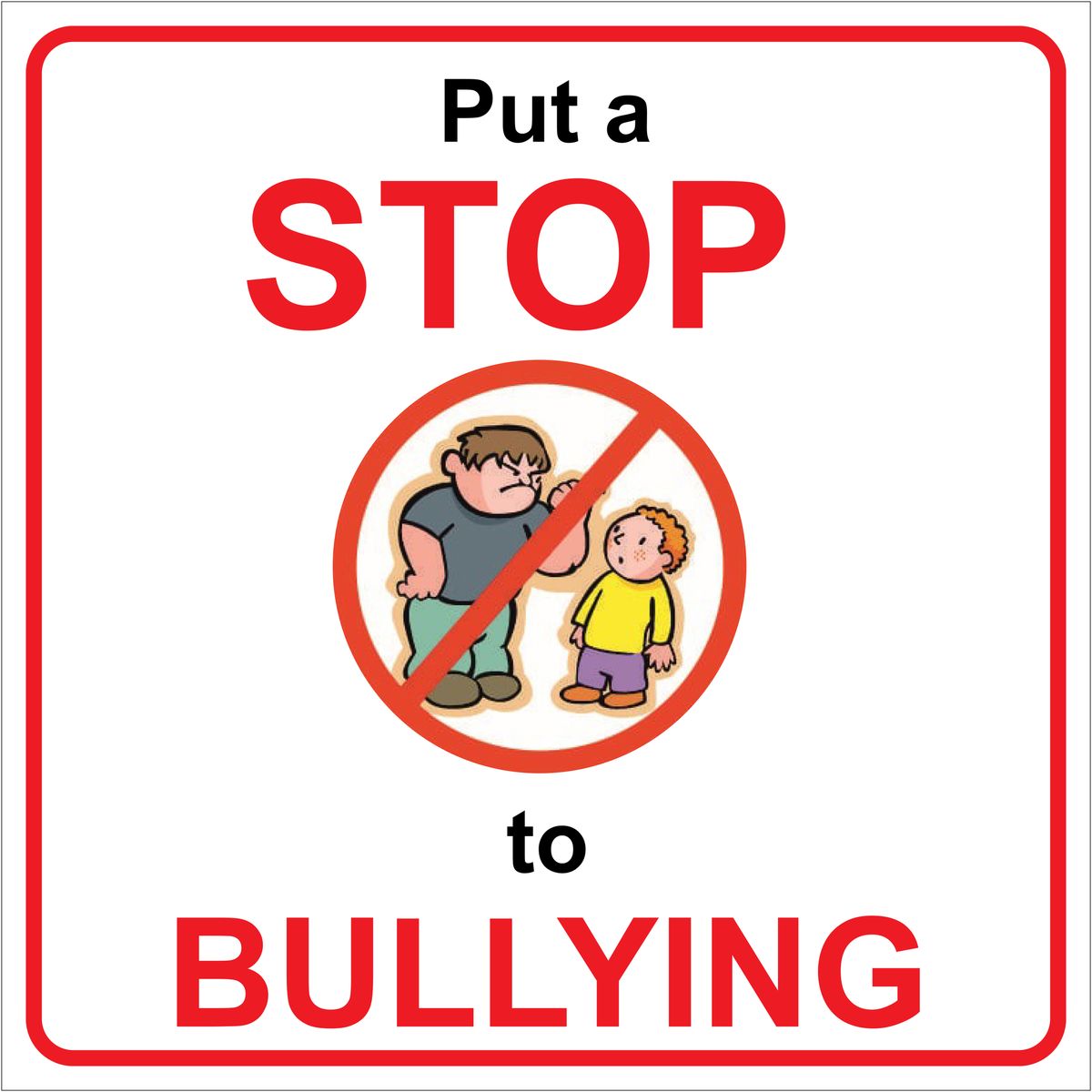 Put A Stop to Bullying 29x29cm Sign - 2 Pack | Shop Today. Get it ...