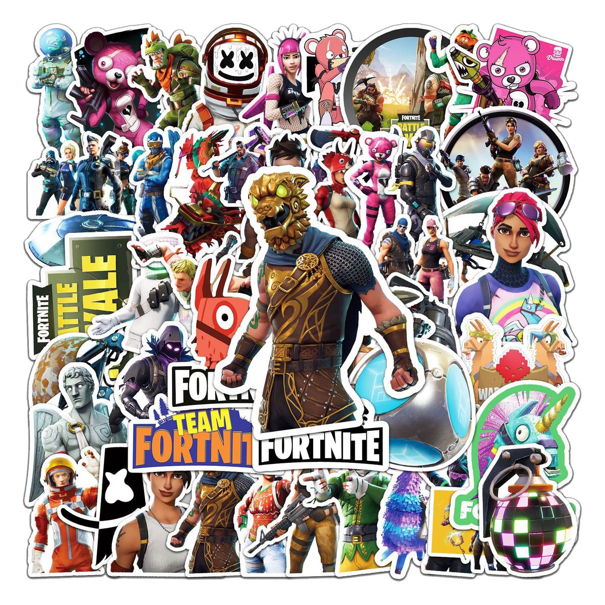 50 Piece Fortnite Phone/Laptop/Book/Gaming/Guitar/Car Vinyl Stickers ...