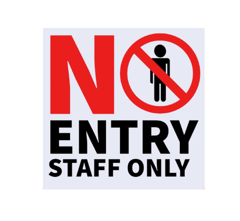 No Entry Staff Only ABS Sign Board - Workplace Safety | Shop Today. Get ...