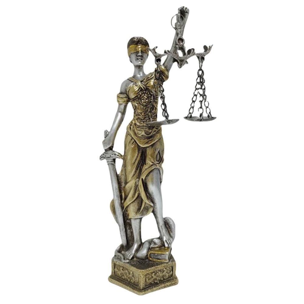 Decor Lady of Justice Goddess Statue Sculpture Ornament Sword 19cm ...