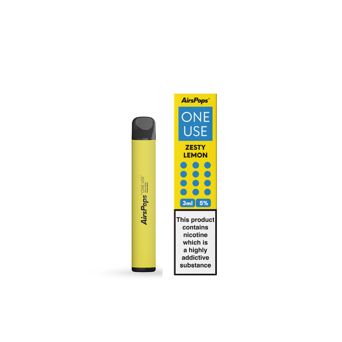 AirsPops - Disposable Vape - Zesty Lemon - 5% Nic Salts | Shop Today ...