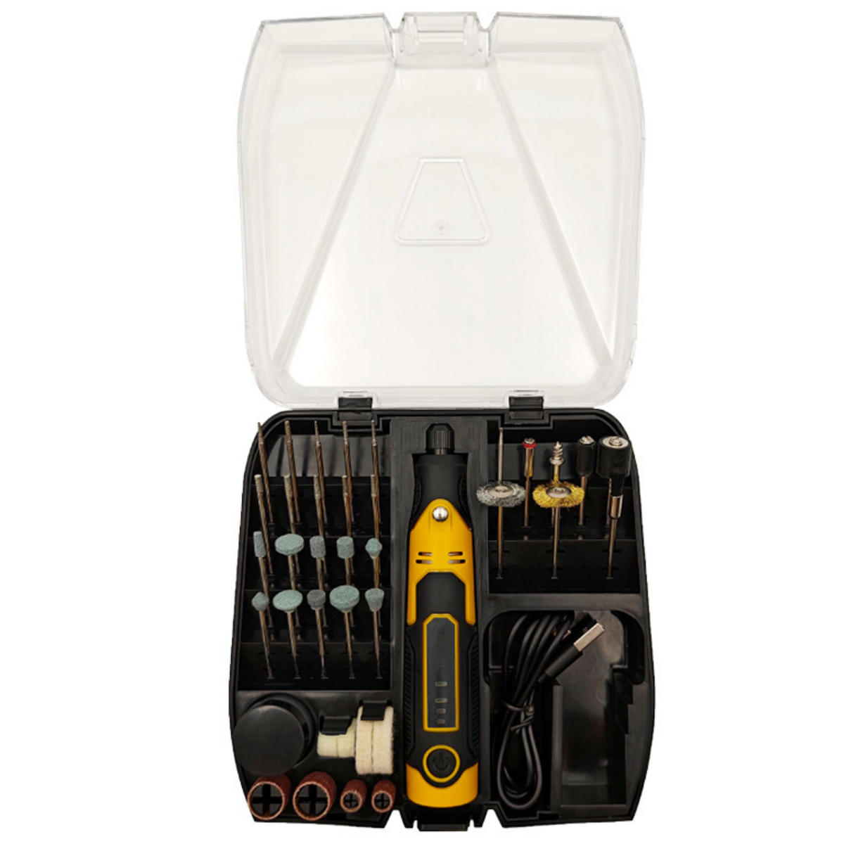 55PCS Rotary Tool and Accessory Kit 3 Variable Speed Electric Drill Set ...