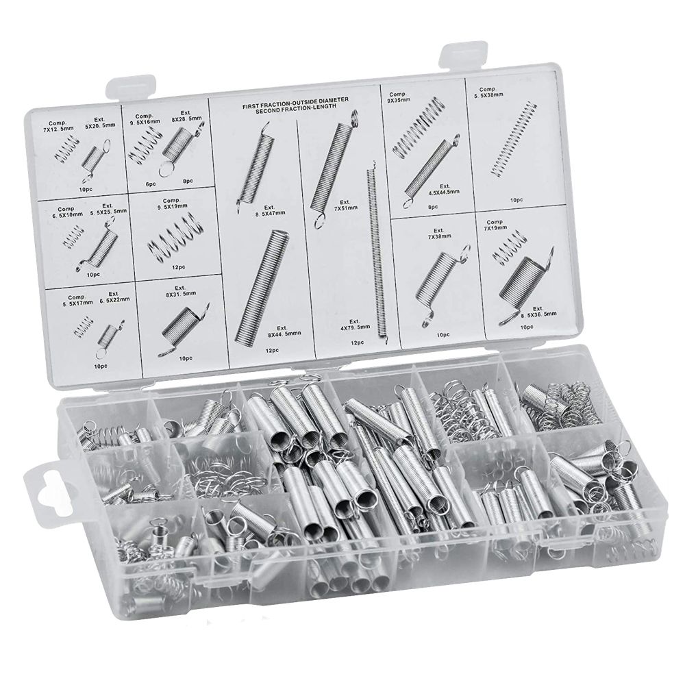 Tools DIY 200 Piece Zinc Plated Stainless Steel Coil Spring Set | Shop ...