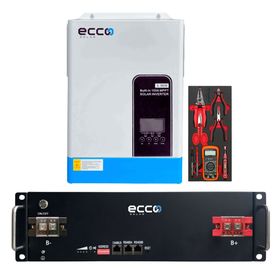 Ecco 3.5kw Hybrid Inverter 25.6V Lithium Battery and Ampro 6P ...