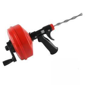Drain Snake Spiral Pipe Drain Auger Flexible Plumbing Snake 100cm - Red ...