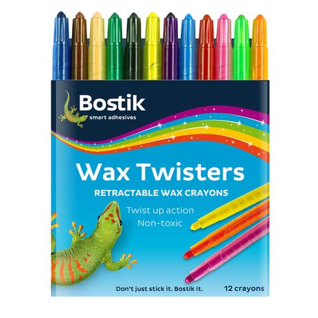 Bostik Wax Twister Crayons 12 s Pack of 2