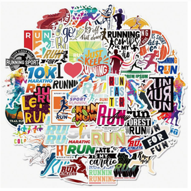 50 Piece Running Sport Marathon Variety Pack Run Vinyl Stickers | Shop ...