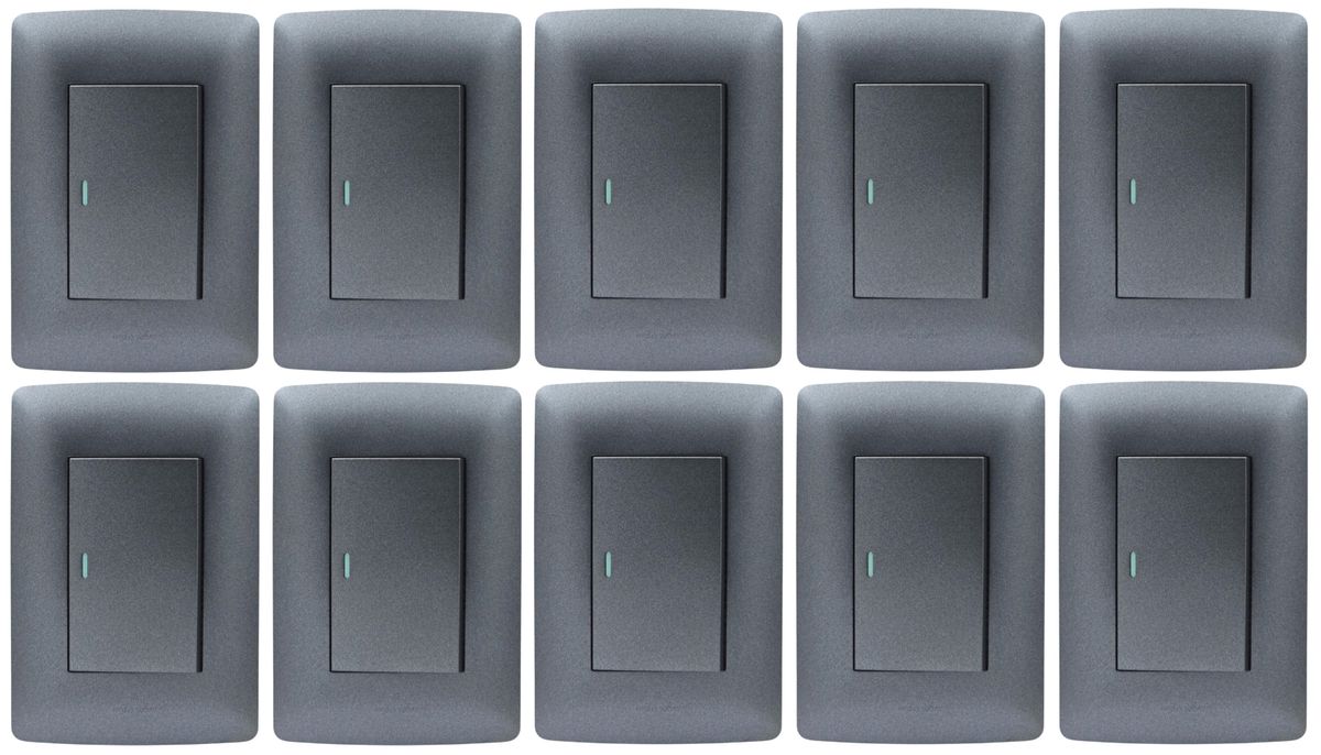 Hello Today Metallic Black Single Lever 2 Way Light Switch - 10 Pack ...