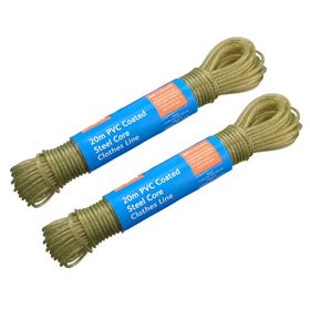 Clothesline Washing line 20m Steel Core 2 Piece - Total 40m | Shop ...