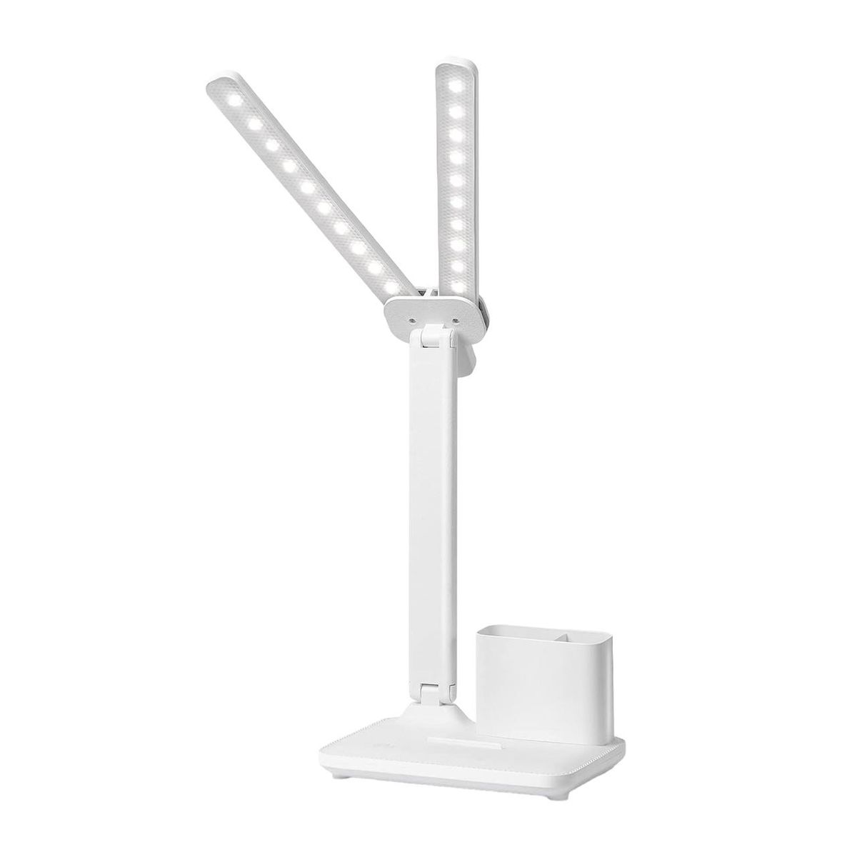 Double Headed USB Charging Adjustable Desk Lamp with Pen Holder 3000mah ...