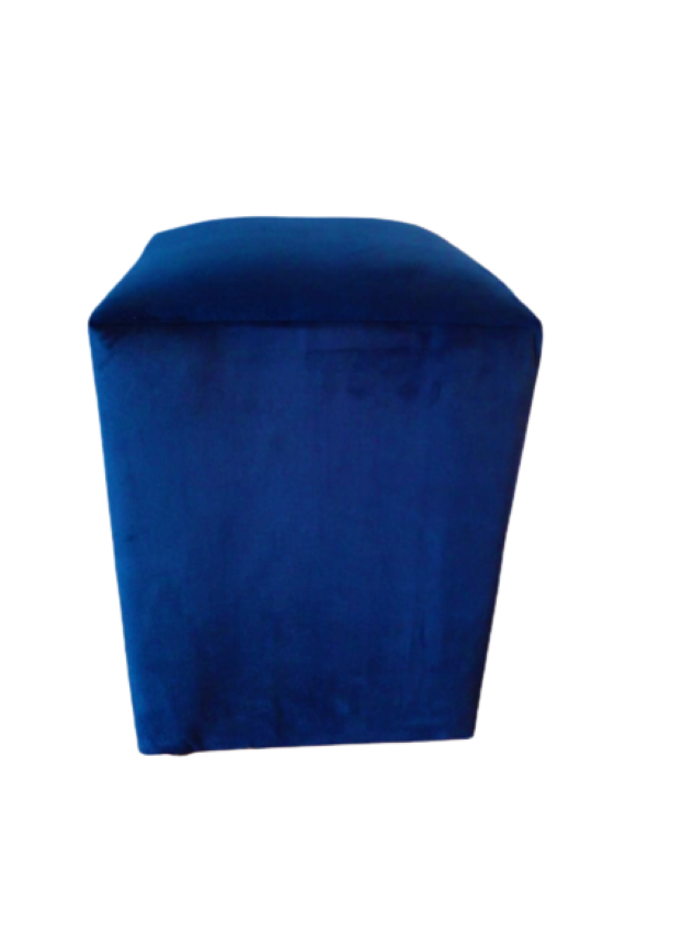 Rectangular Blue Ottoman with Memory Foam Seat Foot Rest Stool | Shop ...