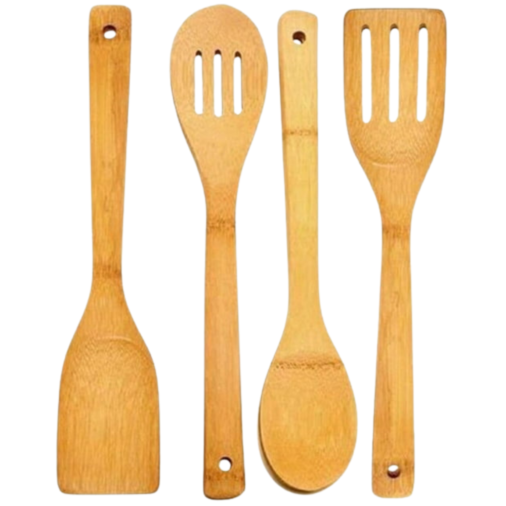 4 Pieces Bamboo Kitchen Utensil Set | Shop Today. Get it Tomorrow ...