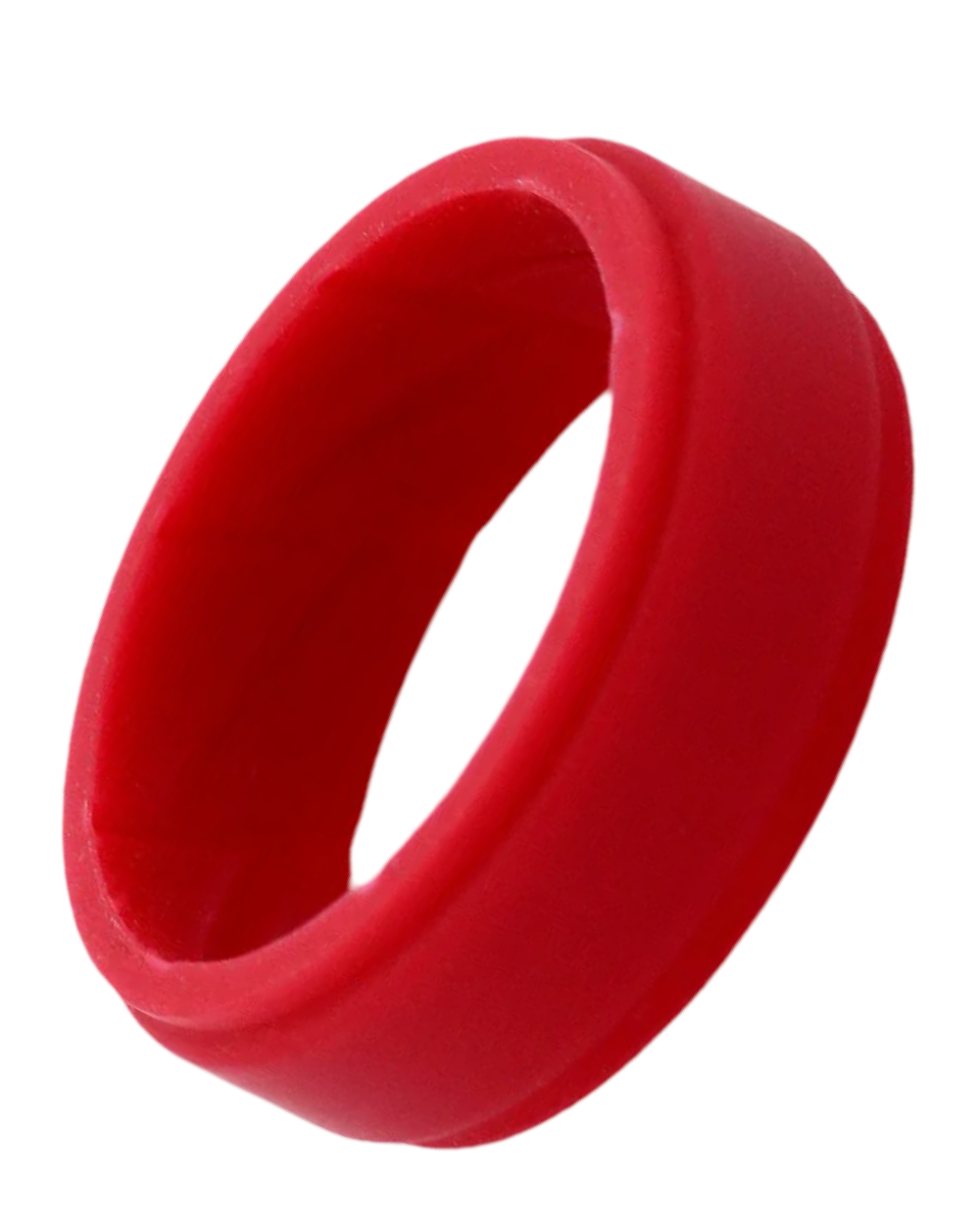 Shiny Edge Red Silicone Ring for Men | Shop Today. Get it Tomorrow ...