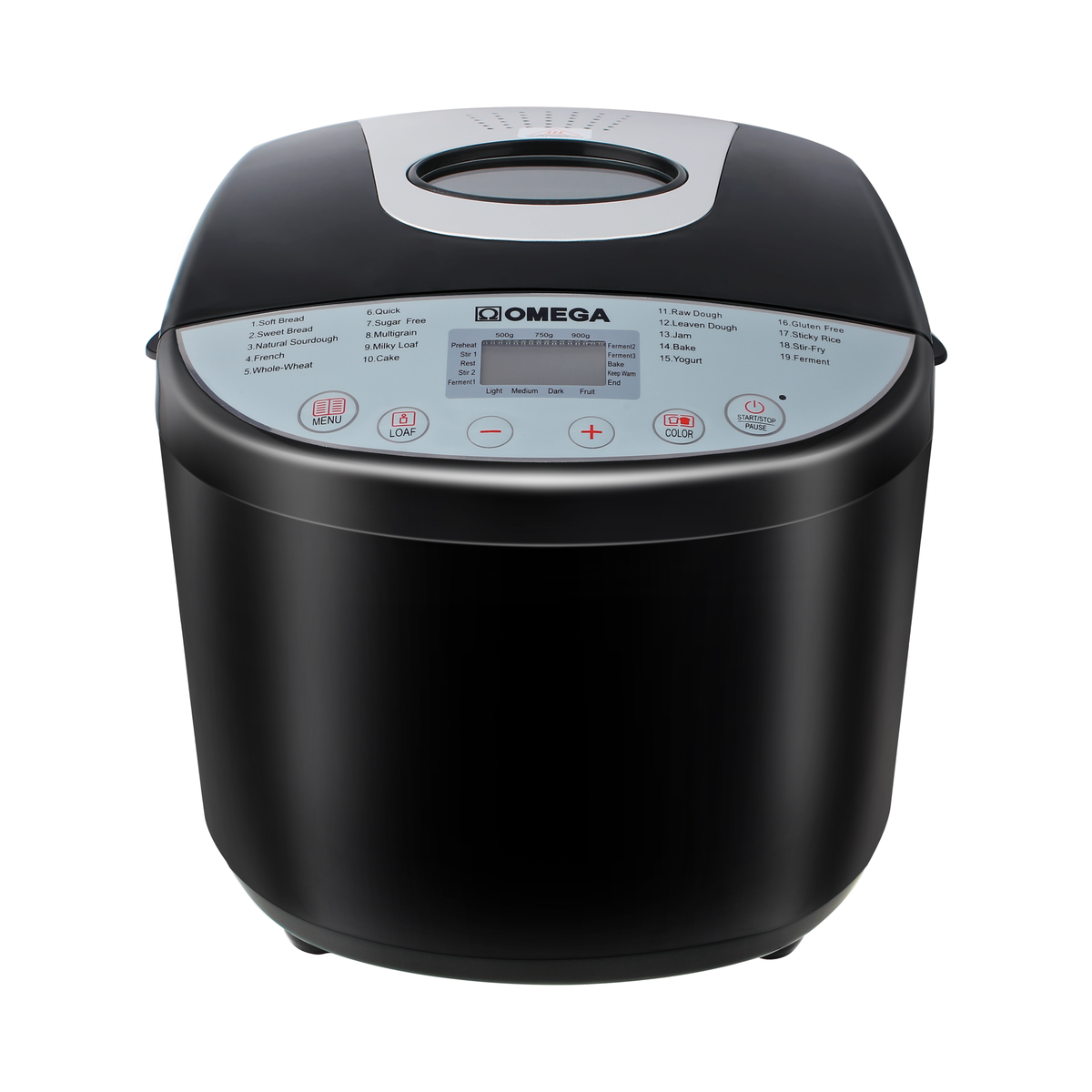 Omega 19-in-1 2LB Bread Maker Machine - 19 Presets, LCD Display | Shop ...