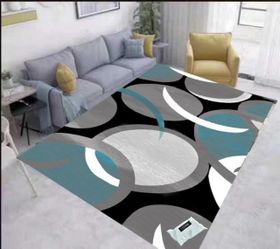 Modern 3D Geometric Design Area 18 Rug & Complementary IH Tieback ...