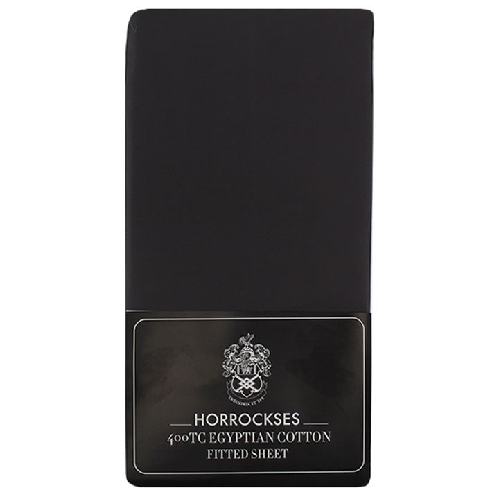 Horrockses 400tc Egyptian Cotton Fitted Sheet Graphite Shop Today