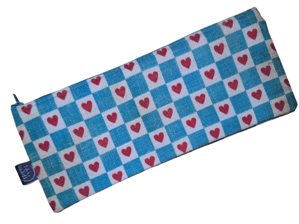 Pencil Case - Red Hearts in Blocks | Shop Today. Get it Tomorrow ...