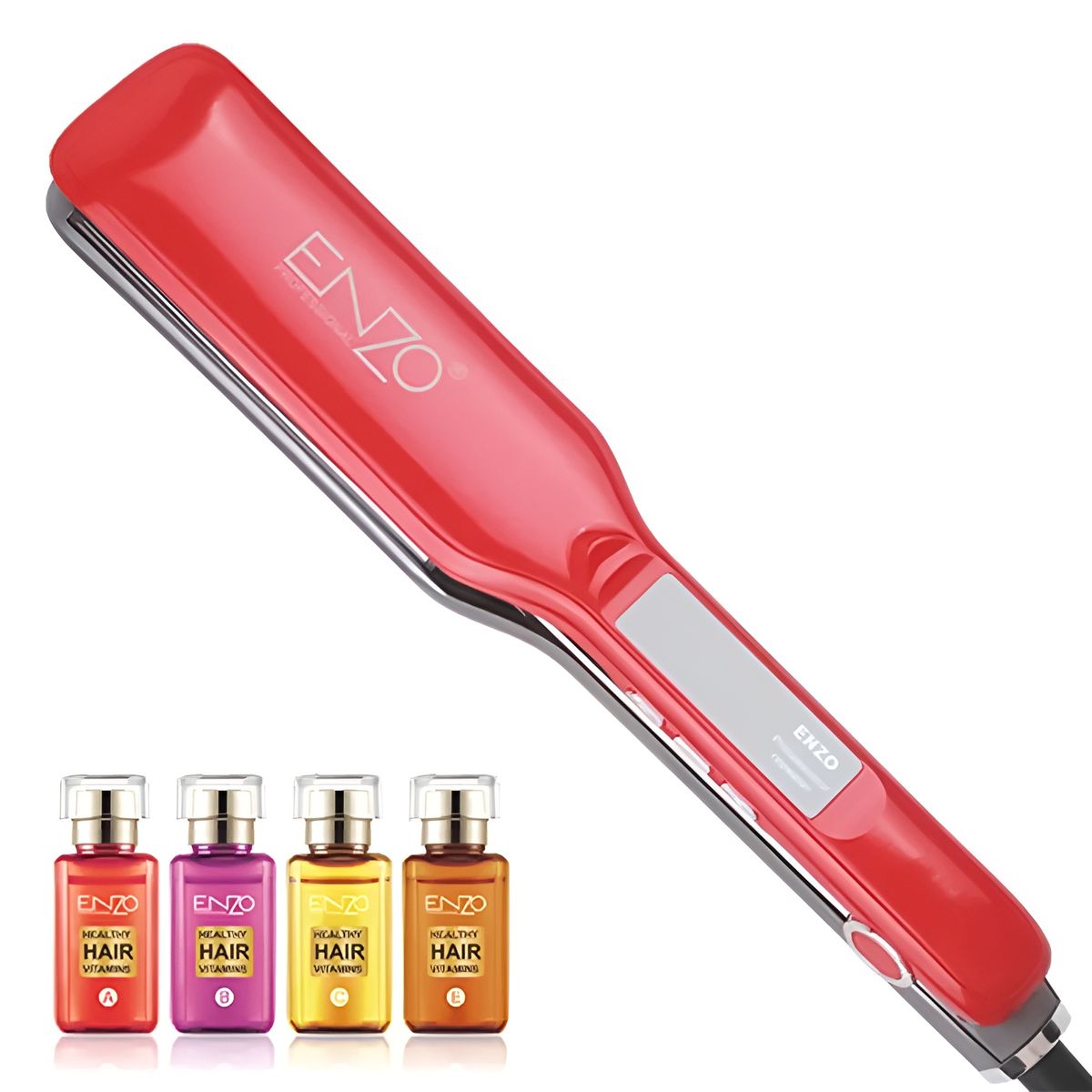 Enzo - 5-in-1 Professional Hair Straightener/Curler & Hair Vitamins | Shop Today. Get it ...