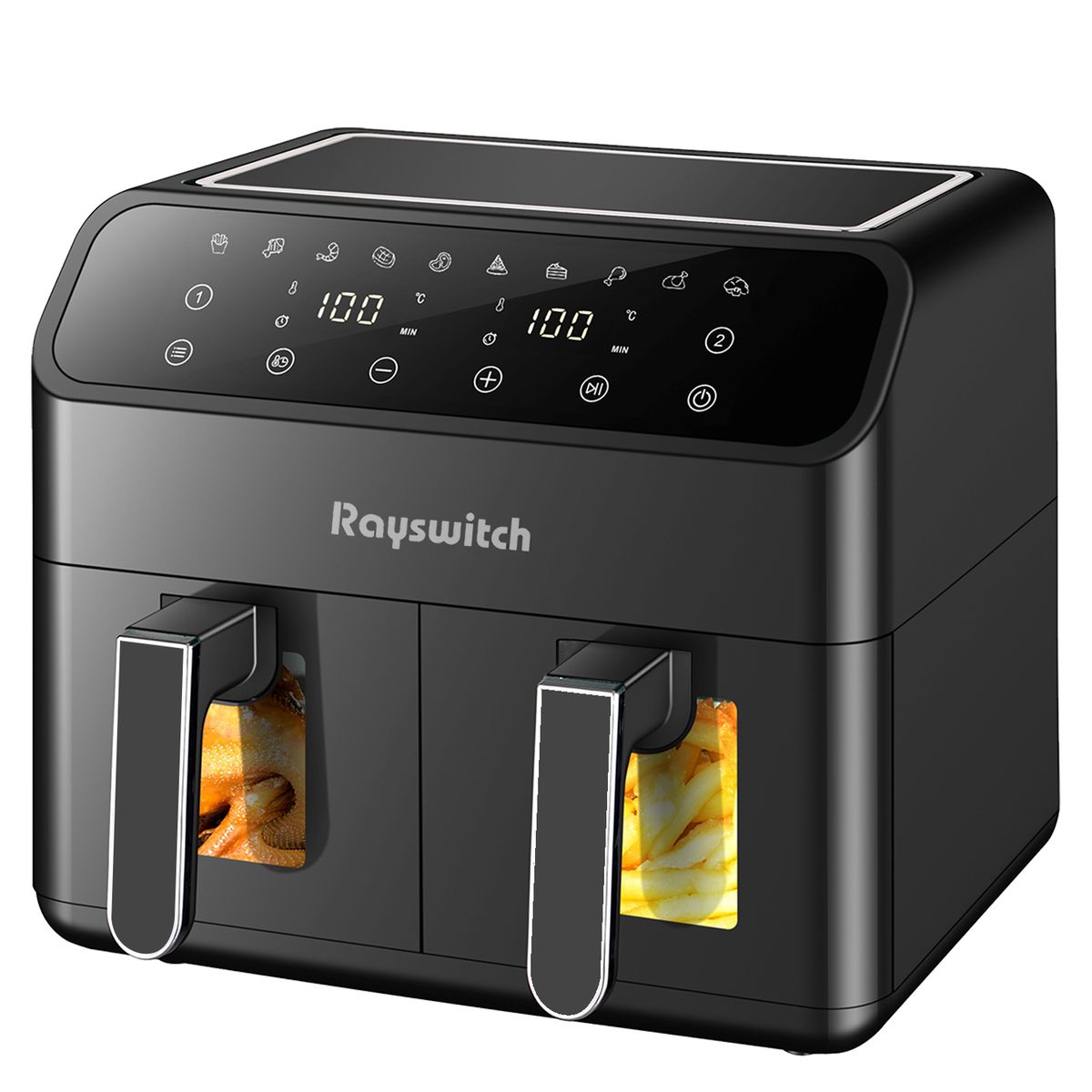 Rayswitch 9L Dual Airfryer with LED Touch Control Panel | Shop Today. Get it Tomorrow ...