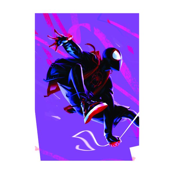 Spider-Man Into The Spider Verse Purple Swinging - A1 Poster | Shop ...
