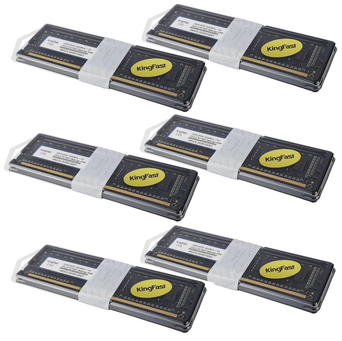 KingFast Gold 48GB DDR3 1600Mhz Desktop Ram Combo (6 x 8GB DDR3 1600MHz ...