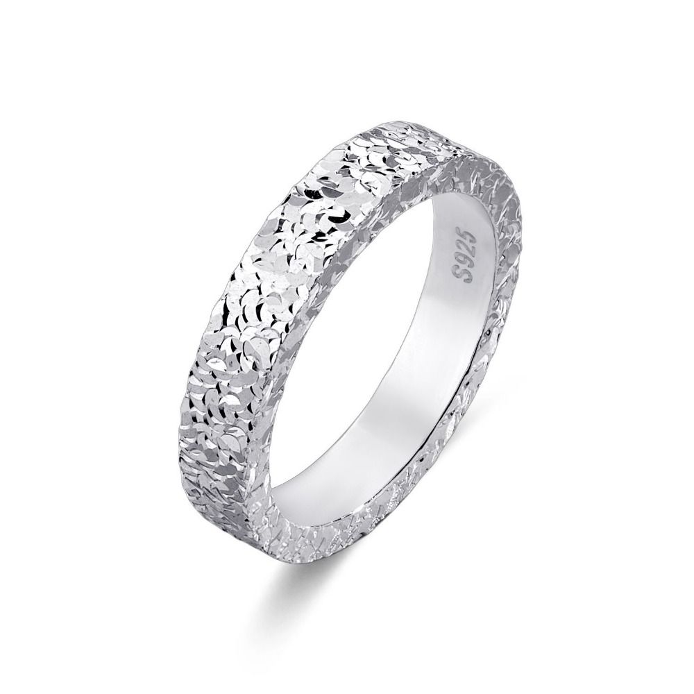 925 Sterling Silver Starry Sky Ice Ring - Ring Size 8 Fashion Jewelry ...